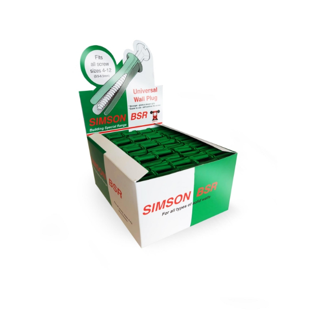 Anchor Fixings Ltd - Plastic Plug Green - Simson [1000]